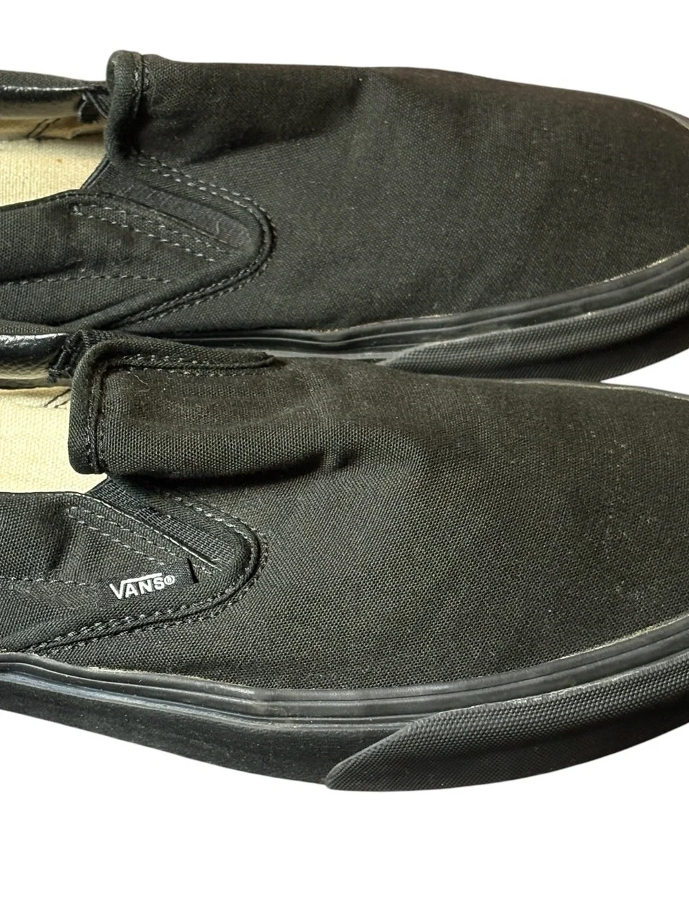 Vans | Shoes | Vans Classic Slipon Black Canvas Sneakers Men | Poshmark